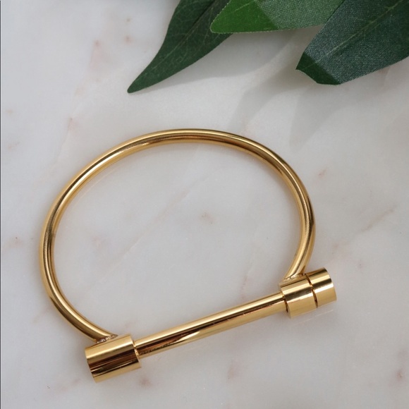 Jewelry | Gold Plated Shackle Cuff | Poshmark